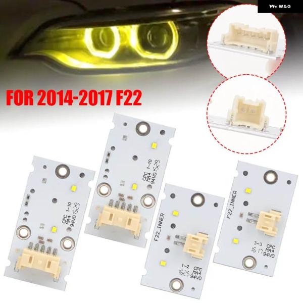 イエローホワイト LED エンジェルアイ DRL モジュール BMW 2シリーズ M2 F22 F23 F87 M2C LCI 2014-2021 デイタイム ランニングライト LED ハローランプ カスタム パーツ アクセサリーHigh-...