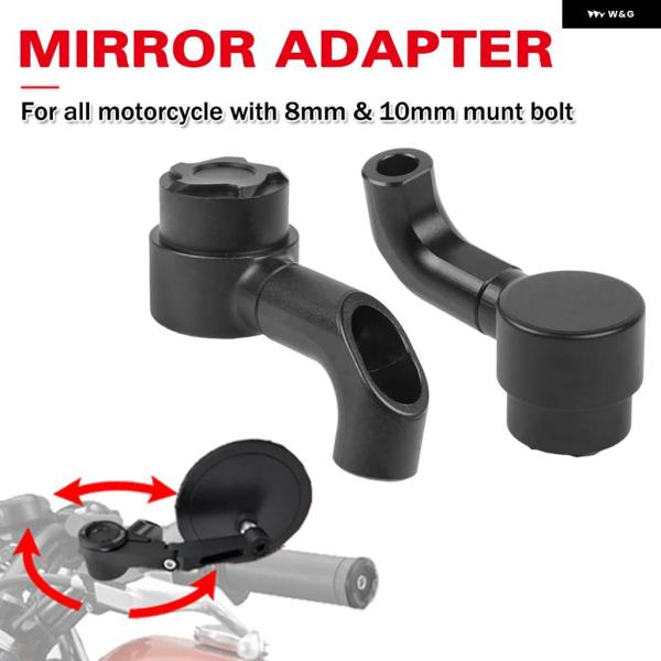 M8 M10 オートバイ ミラー アダプター アクセサリー 汎用 バックミラー ライザー 延長 マウント キット 30MMクランプ バーエンド ミラー カスタム パーツ アクセサリーHigh-concerned chemical:NoneI...
