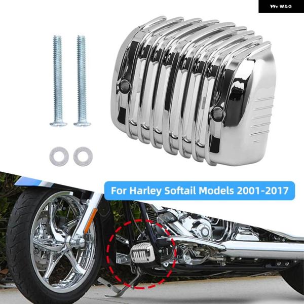 オートバイ クローム電圧レギュレーターカバー ABS フェアリング ハーレー ソフテイル ファットボーイ ブレイクアウト FXS FXSB FLSTSB FXSTC FLSTC 2001-2017 カスタム パーツ アクセサリーHigh-c...