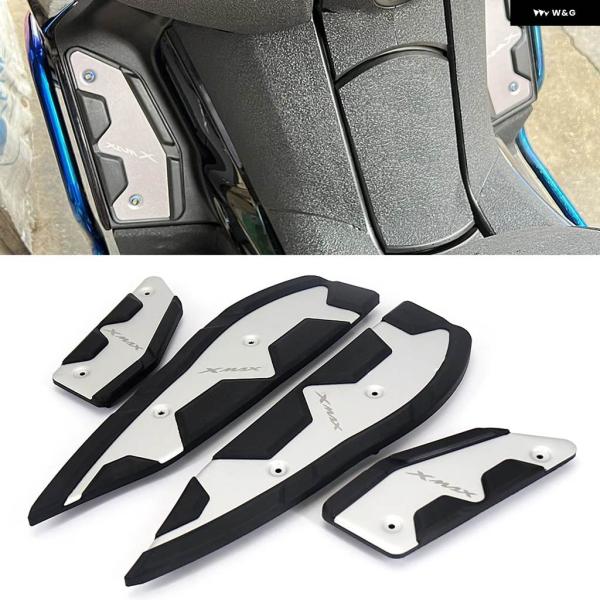フット パッド XMAX 125 250 300 400 フロント リア ペグ プレート ペダル スキッドプルーフ フットレスト ヤマハ X-MAX125 X-MAX250 X-MAX300 X-MAX400 カスタム パーツ アクセサリー...
