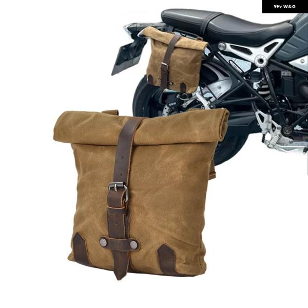 防水 バイク バックパック ヴィンテージ サドルバッグ キャンバス バイク サイドバッグ 大容量 レトロ バイク サドルバッグ カスタム パーツ アクセサリーHigh-concerned chemical:NoneSpecial Featu...
