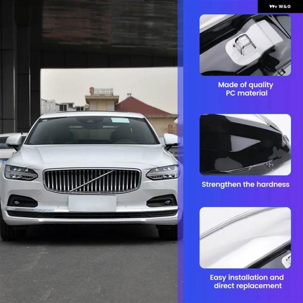 ボルボ S90 S90L 2016-2022 フロント ヘッドライト カバー ヘッドランプ ランプシェル マスク ランプシェード レンズ プレキシガラス カスタム パーツ アクセサリーHigh-concerned chemical:None...