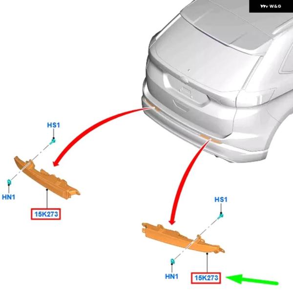 1ペア リア 左右 フォグランプ LHD FK7B15K273AD FK7B15K272AD フォード エッジ 2006- カスタム パーツ アクセサリーHigh-concerned chemical:NoneVoltage:12 VOri...