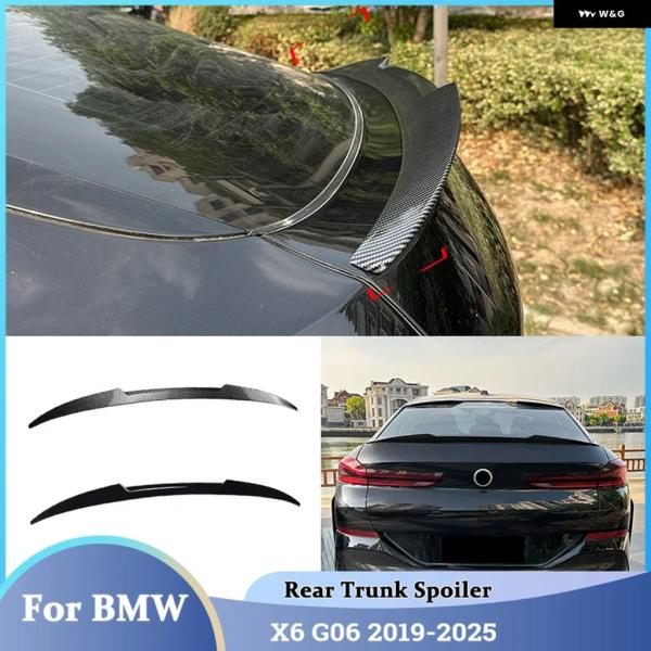 リア トランク スポイラー テールフィン BMW X6 G06 2019 - 2025 M4 スタイル テールウィング 固定ウィング スポイラー アクセサリー カスタム パーツ アクセサリーHigh-concerned chemical:N...
