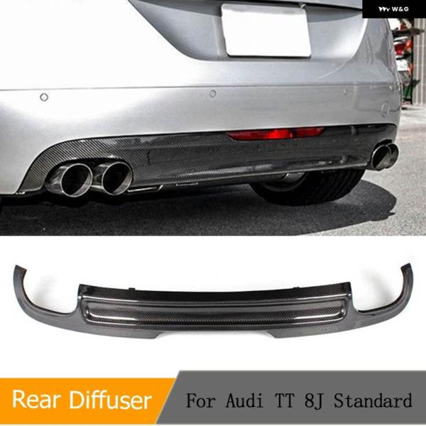 カーボン リア バンパー ディフューザー リップスポイラー アウディ TT 8J スタンダード バンパー 2008-2010 USレーシング製 ディフューザー ガード FRP カスタム パーツ アクセサリーHigh-concerned ch...