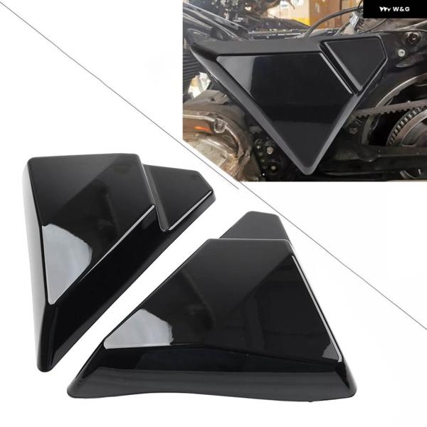 2個 バイク サイドカバー パネル プロテクター 光沢ブラック ハーレー ツーリングモデル ロードストリート グライド スペシャル 2009-2023 カスタム パーツ アクセサリーProtective parts:OtherHigh-co...