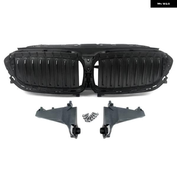 フロントアッパー ラジエーター グリル アクティブエアシャッター 51747497279 BMW 5シリーズ G30 G31 G38 2017-2020 フロント バンパー オートデコレーション グリル カスタム パーツ アクセサリーHig...