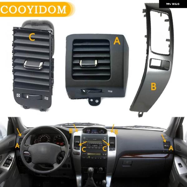 車用 エアコン 吹き出し口 A/C エアコン 吹き出し口 プレート フレーム パネル トヨタ ランドクルーザー プラド 120 レクサス GX470 2003-2009 カスタム パーツ アクセサリーHigh-concerned chemi...