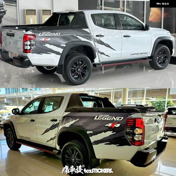 車体サイドビニール ステッカー 三菱 トライトン レジェンド スポーツ デカール カバー オートチューニングアクセサリー カスタム パーツ アクセサリーHigh-concerned chemical:NoneCategory:Sticker...