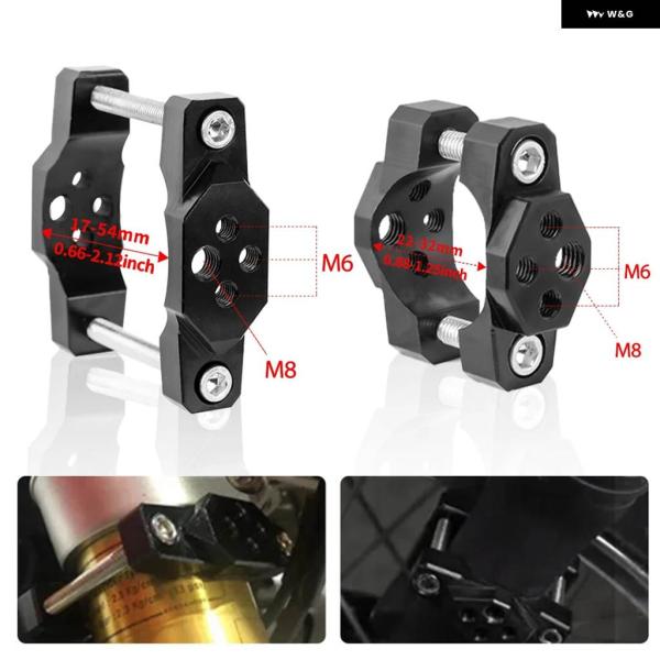 17-54MM/22-32MM オートバイ スポットライト ブラケット CNCアルミ ハンドルバー バンパー クランプ ヘッドライト フォグランプ ホルダー 圧力コードステント カスタム パーツ アクセサリーHigh-concerned c...