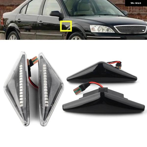 車用ダイナミックフローサイドマーカーランプ ウィンカー LEDライト インジケーター フォード フォーカス MK1 1998-2004 モンデオ MK III 2000-07 カスタム パーツ アクセサリーHigh-concerned ch...