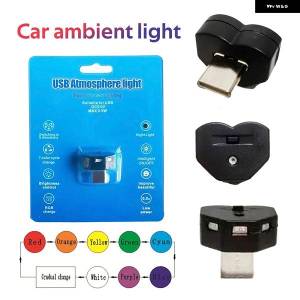 ミニTYPE-C LED RGB多機能アンビエントナイトライト 8色可能ネオンランプ 5V 車載コンピューターパワーバンク カスタム パーツ アクセサリーHigh-concerned chemical:NoneVoltage:5VBrand...