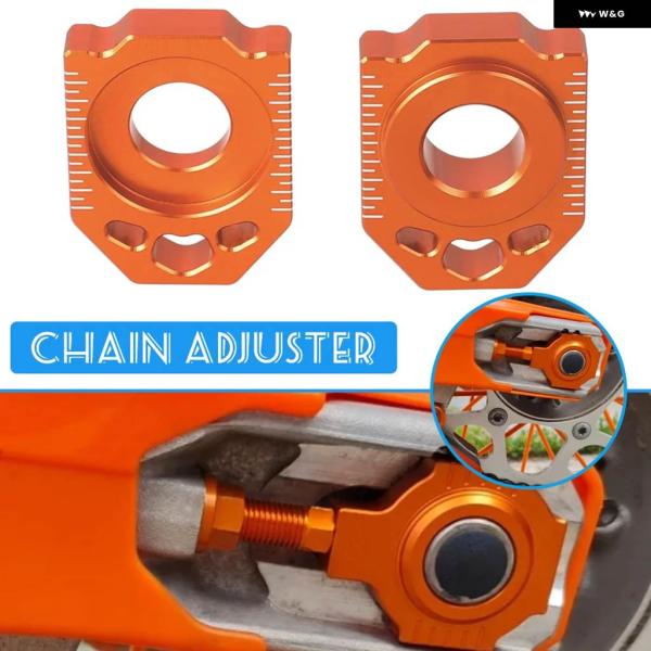バイク アクスルブロック テンショナー KTM EXCF EXC 525 500 450 400 350 300 250 200 125 SX SXS XCW チェーン アジャスター レギュレーター スライダー カスタム パーツ アクセサリ...