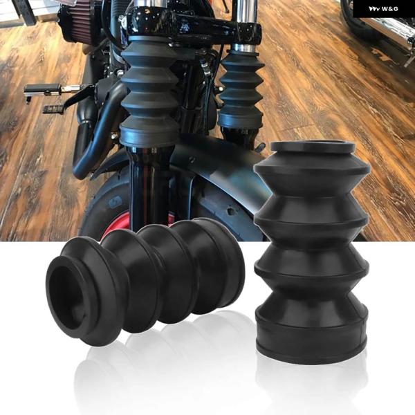 2個 オートバイ ゴム製 39MM フロント フォーク ガード ゲイター ゲイター ブーツ ショック プロテクター ダストカバー ハーレー スポーツスター 883 1200 1987年以降 カスタム パーツ アクセサリーProtective...