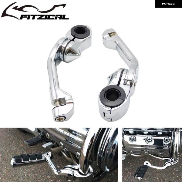 オートバイ クローム32MM フットペグ マウント 1.25インチ エンジン ガード ペグクランプ サポート ハーレー ツーリングストリートグライド ソフテイル カスタム パーツ アクセサリーHigh-concerned chemical:...