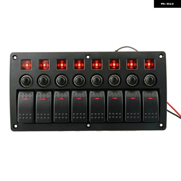 8グループコンビネーション パネル スイッチ マリントグルスイッチ パワーメススイッチ スイッチ パネル 自動車用マリン用 赤 カスタム パーツ アクセサリーOrigin:Mainland China8-Group Combination ...