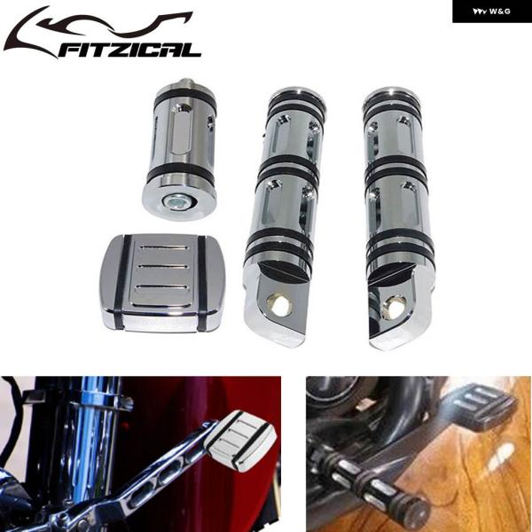 オートバイ フットペグ CNC フットレスト ペダル フットペグ シフター ペグ シフト ギア レバー ブレーキペダル パッド ハーレー ツーリング ダイナ スポーツスター カスタム パーツ アクセサリーHigh-concerned che...