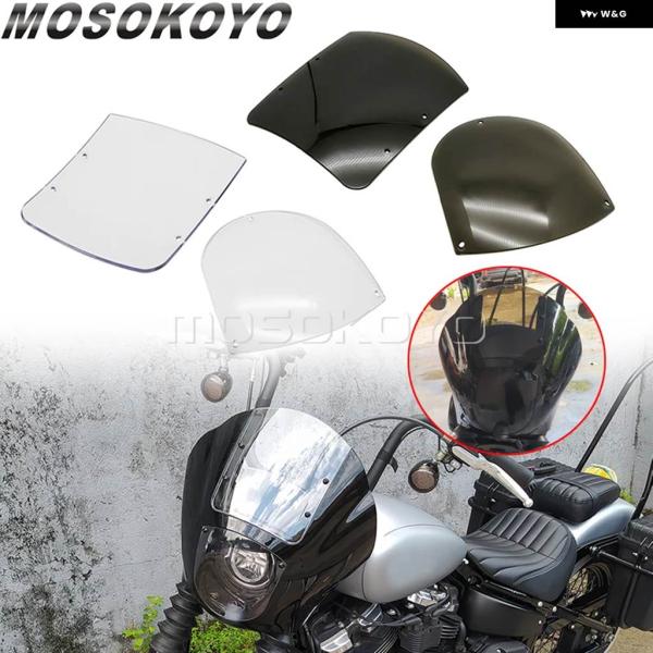 ハーレー スポーツスター 1200 IRON XL883N ダイナ 1995-2005年クォーター フェアリング フロントガラス スモーククリア ヘッドライト フェアリング フロントガラス カスタム パーツ アクセサリーHigh-conce...