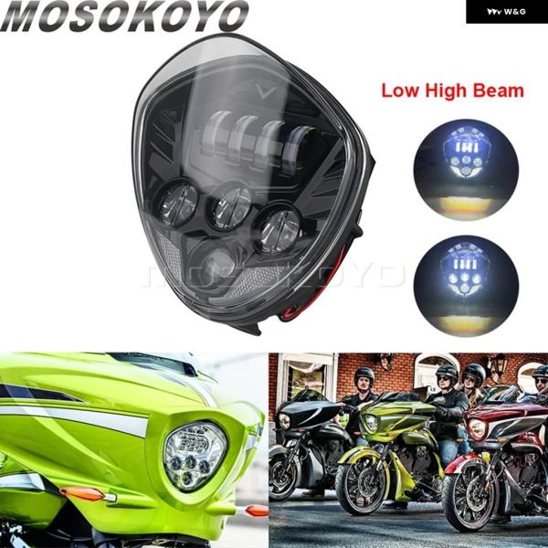 VICTORY クロスカントリー8ボールツアー MAGNUM VISION ZACH NESS CROSS フロント ヘッドライト ヘッドランプ HI/LO ビーム 2008-2017 カスタム パーツ アクセサリーHigh-concern...