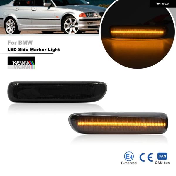 BMW E46 3シリーズ用スモークLED ウインカーランプ 1998-2006 316I 328I 320I 325I 330I M3 318D 320D 330D 316TI 328TI 325TI カスタム パーツ アクセサリーHig...