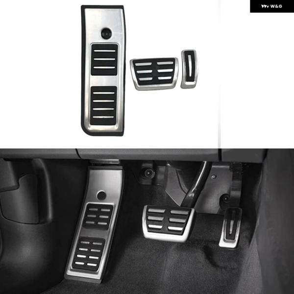 車用アクセル燃料 ガスブレーキ フットレスト デッドペダル パッド キット アウディ A6 C8 2019-2020 LHD用穴あけなし カスタム パーツ アクセサリーHigh-concerned chemical:NoneSpecial ...