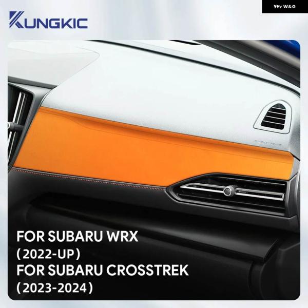 スバル クロストレック 2023年モデル 2024年 WRX/WRX STI 2022-2025年 コパイロット ダッシュボード パネル 内装アクセサリートップスエード トリム ステッカー カスタム パーツ アクセサリーHigh-conce...