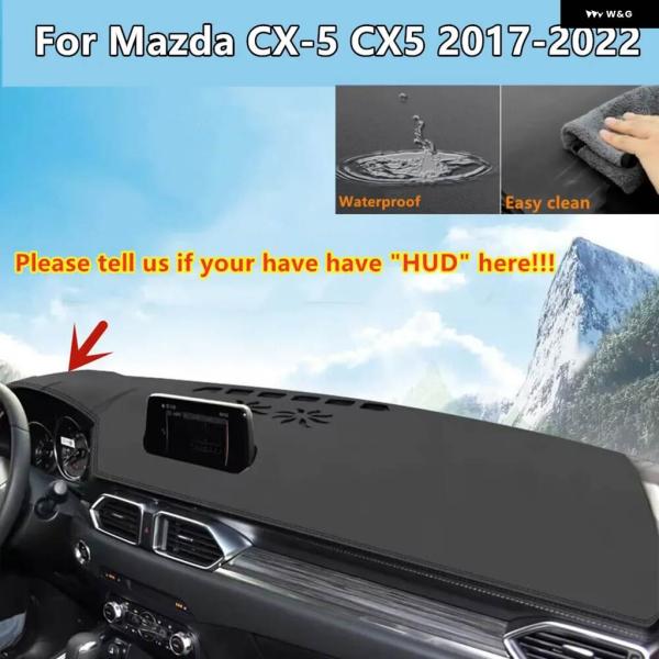 PUレザー ダッシュボード カバー ダッシュプレテクター滑り防止マット トリム マツダ CX-5 2017-2022用ダッシュマットカーペット カスタム パーツ アクセサリーHigh-concerned chemical:NoneOrigi...