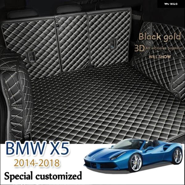 レザーカー トランク マット BMW X5 F15 F85 2014-2018 5シーターカーゴライナー インテリア トランク カスタム パーツ アクセサリーHigh-concerned chemical:NoneFilling Mater...