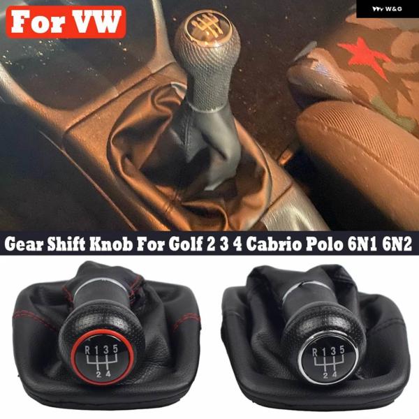 レザー 5速 マニュアル トランス ミッション MT シフト ノブ ゲイターハンドル フォルクスワーゲン ゴルフ 2 3 4 カブリオ ポロ 6N パサート 35I カスタム パーツ アクセサリーHigh-concerned chemica...