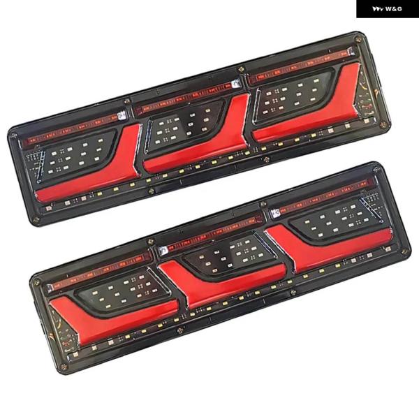 2 LED トラック トレーラー トラック キャラバン テールライト ハザード灯 リア テールライト ストップ トラック バスブレーキ逆ターンランプ 防水 カスタム パーツ アクセサリーVoltage:12 V / 24 VSpecial ...