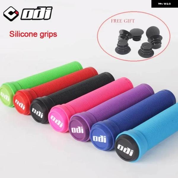 ODIシリコンMTB グリップ 22MM ロード バイク グリップ 滑り止めショックアブソーブ ハンドルバー グリップ カラフルな バーエンド プラグ バイク 部品 カスタム パーツ アクセサリーLength (cm):13cmWidth(...