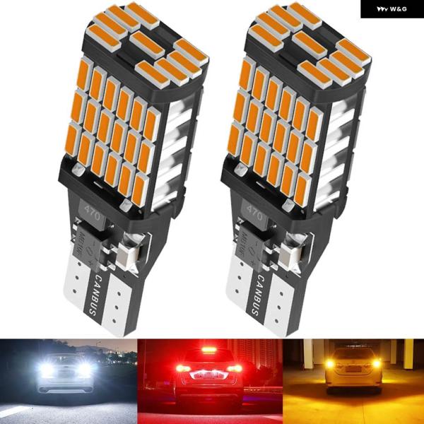 2/6X T15 LED W16W 電球 CANBUS OBC LED バックアップライト 921 912 W16W LED 電球 車用リバースランプ キセノン ホワイト 12V カスタム パーツ アクセサリーHigh-concerned ...