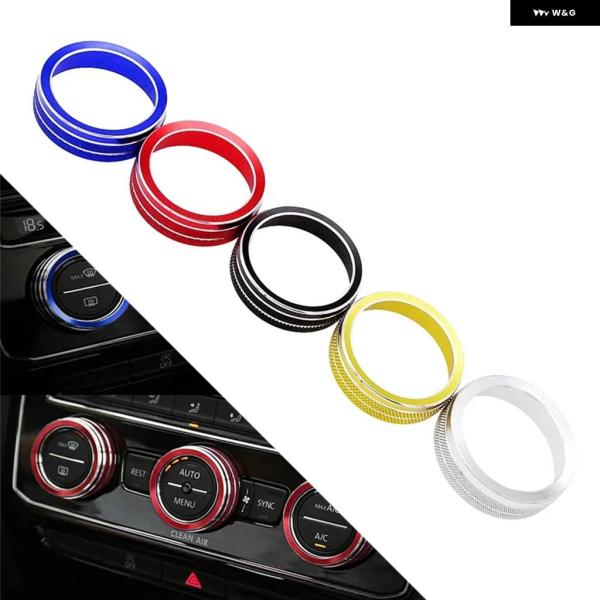 3ピース VW ティグアン アトラス T-ROC アテカ FR パサート B8 2017-2019 エアコン 制御 スイッチノブ 装飾 リング カスタム パーツ アクセサリーItem Weight:40gItem Height:0cmIte...