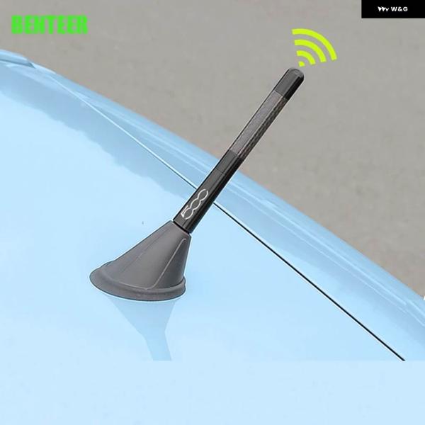 4.7インチブラックショートカーボンカーアンテナ ステッカー フィアット500 500X 500L 500C カスタム パーツ アクセサリーHigh-concerned chemical:NoneCategory:StickersType ...