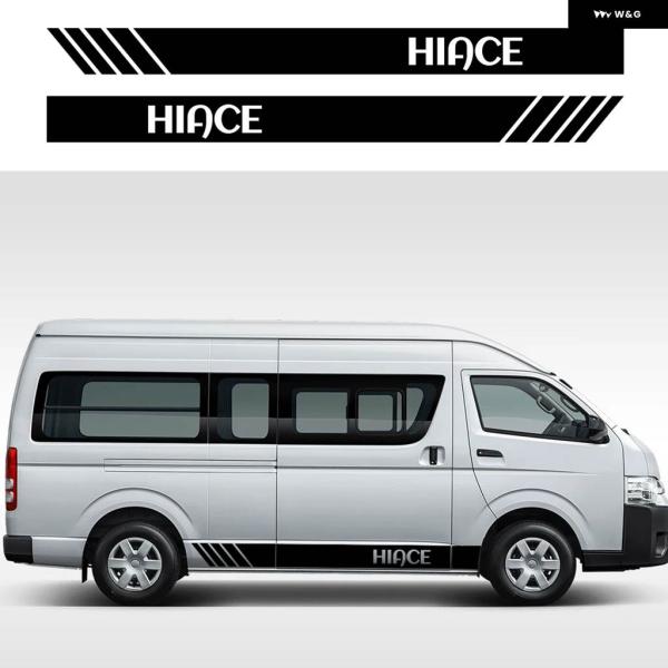 ドアサイド ステッカー トヨタ ハイエース 200 300 バンチューニング MPV ビニールフィルム デカール バス スポーツストライプ 装飾 カスタム パーツ アクセサリーCategory:StickersType Of Sticker...