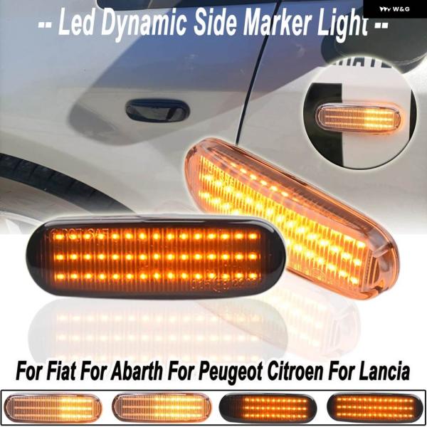LED DYNAMIC SEQUENTIAL TURN SIGNAL LIGHT FIAT STILO PANDA PUNTO EVO QUBO MULTIPLA LINEA IDEA GRANDE DOBLO ABARTH PEUGEOT...