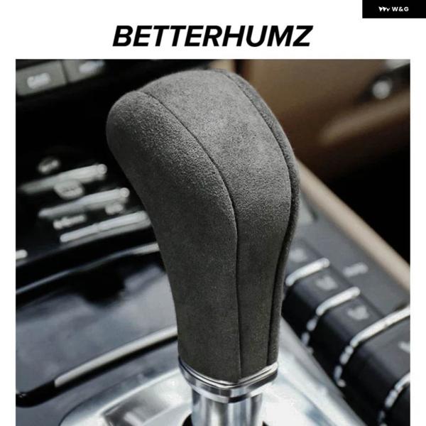 ポルシェ カイエン 2011-2017 アルカンターラ製 センター コンソール ギア シフト ノブ トリム カバー 車内チューニング カスタム パーツ アクセサリーHigh-concerned chemical:NoneSticker Pl...