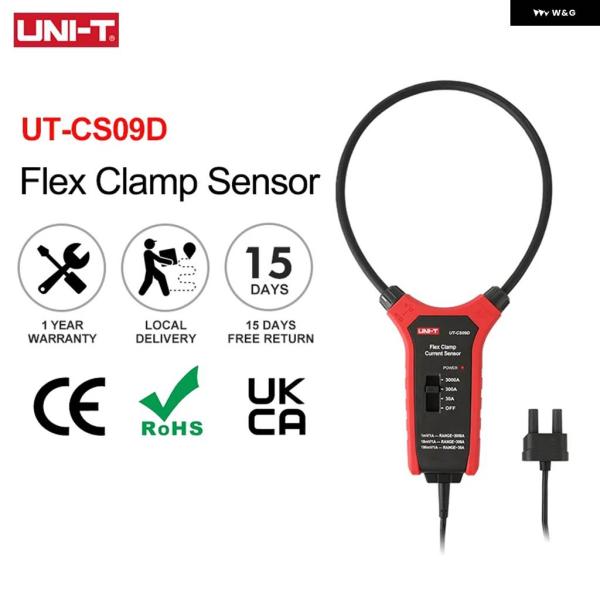 UNI-T UT-CS09D 3000A 交流電流 フレキシブルクランプメーター フレックスクランプセンサー アンペアメーター UT206B UT208B 適用 カスタム パーツ アクセサリーBattery Included:NoHigh-...