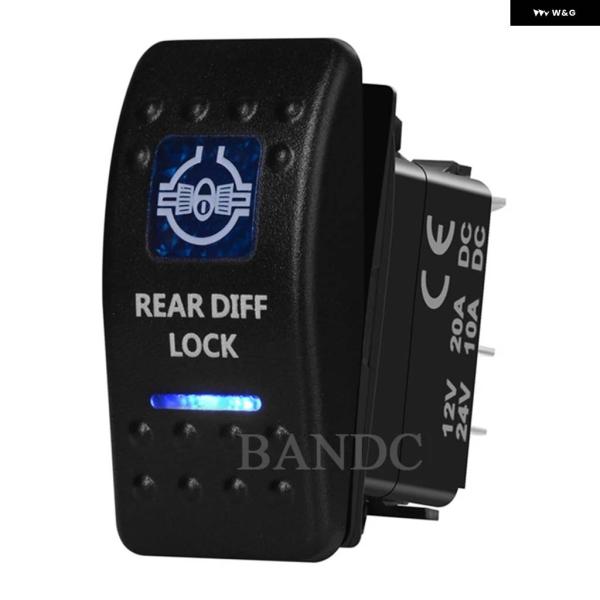 リアディファレンシャルロックロッカースイッチ 5P オンオフデュアルブルーLEDトグルスイッチ ARB/CARLING/NARVA 4X4スタイルカー カスタム パーツ アクセサリーHigh-concerned chemical:NoneS...