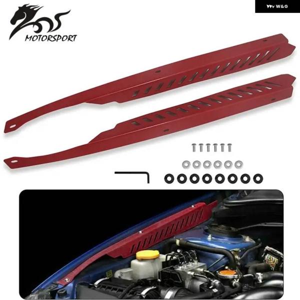 左右フェンダーシュラウドキット レッドパネルプレート エンジンベイ ハードウェア 2008-2014 スバル WRX STI YX02429 カスタム パーツ アクセサリーOther Part Number:For 08-14 Subaru...