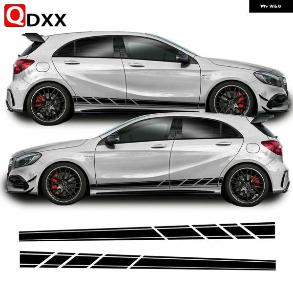 ロワーサイドストライプ メルセデス Aクラス A45 AMG ビニールデカールステッカー グラフィックキット JZ-001 カスタム パーツ アクセサリーHigh-concerned chemical:NoneCategory:Sticke...