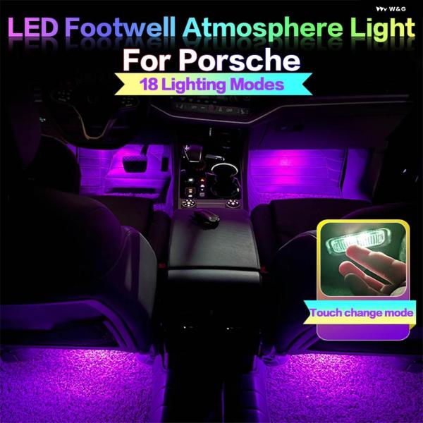 ポルシェ 95B 987 ボクスター カイエン 955 957 パナメーラ 971 LED 車内ムードランプ インテリア フットウェル ライト 電球 カスタム パーツ アクセサリーHigh-concerned chemical:NoneCa...