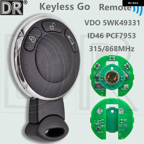 DR ID46 チップ 315/868MHZ キーレスゴー カーリモートキー VDO 5WK49331 BMW MINI COOPER R56 R57 R60 R61CABRIO CLUBMAN COUNTRYMAN カスタム パーツ アク...