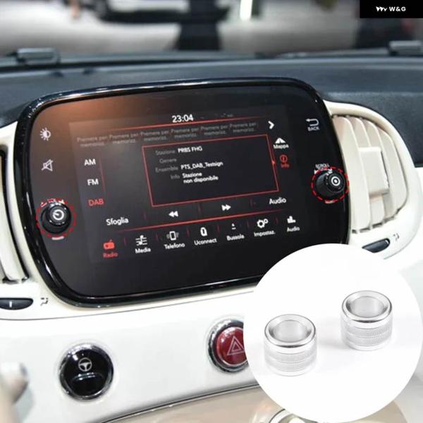 FIAT 500 2016-2022 ABBAS 595 695 セントラル コントロール ボリュームノブリングカバー 車内カスタム カスタム パーツ アクセサリーHigh-concerned chemical:NoneItem Weigh...