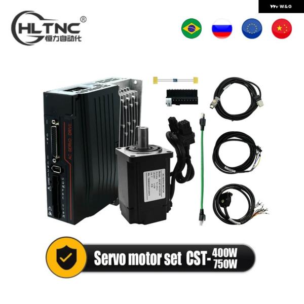HLTNC 400W / 750W ACサーボモーター 3000RPM 1.3N 2.4N C30S RS485 ドライバーキット 220V 3メートル ケーブル アブソリュートエンコーダー マシン用 カスタム パーツ アクセサリーHigh...