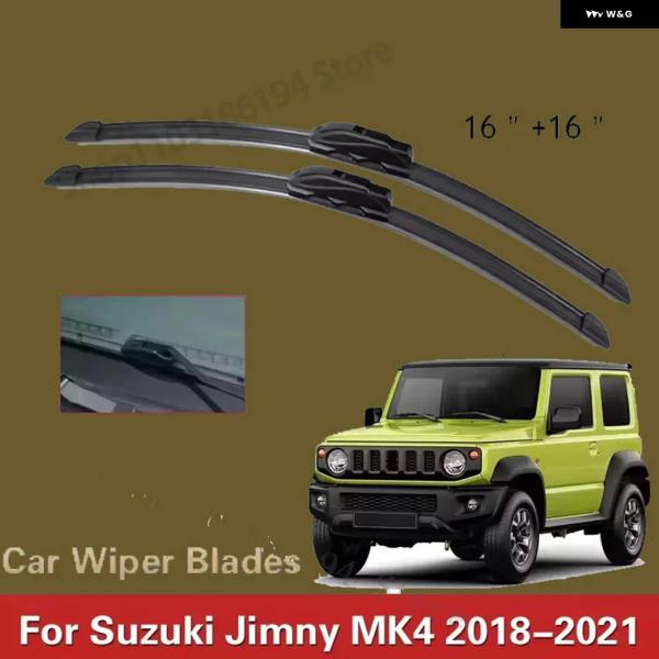 ワイパー LHD フロント ワイパー ブレード ジムニー MK4 2018 - 21 フロントガラス フロントウィンドウ 16インチ 16インチ カスタム パーツ アクセサリーHigh-concerned chemical:NonePlac...