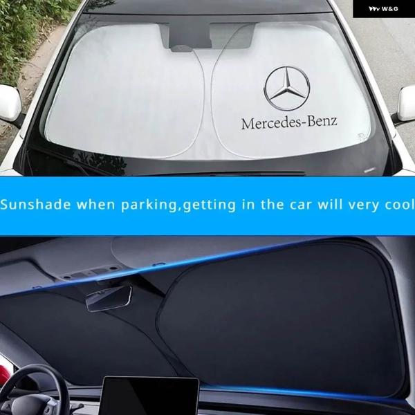 UVカー フロントガラス サンシェード サンシェード カバー メルセデス ベンツ AMG W203 W206 W220 W205 W211 W212 GLE GLC GLK GLS用 カスタム パーツ アクセサリーHigh-concerne...