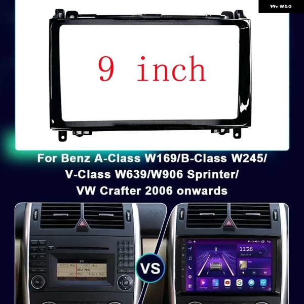 9インチ メルセデス ベンツ W169 W245 B200 W906 スプリンター W639 ヴィト カー ラジオ フレーム フェイシア パネル アダプター デコーダー ケーブル キット カスタム パーツ アクセサリーHigh-concer...