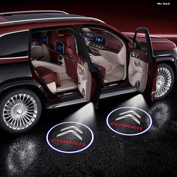 シトロエン カーウェルカムライト HDプロジェクターランプ シトロエン C ELYSEE C2 C3 C4 GRAND PICASSO C5 C6 C8 XSARA SAXO C4L DS3 4 5 6用 カスタム パーツ アクセサリーHi...