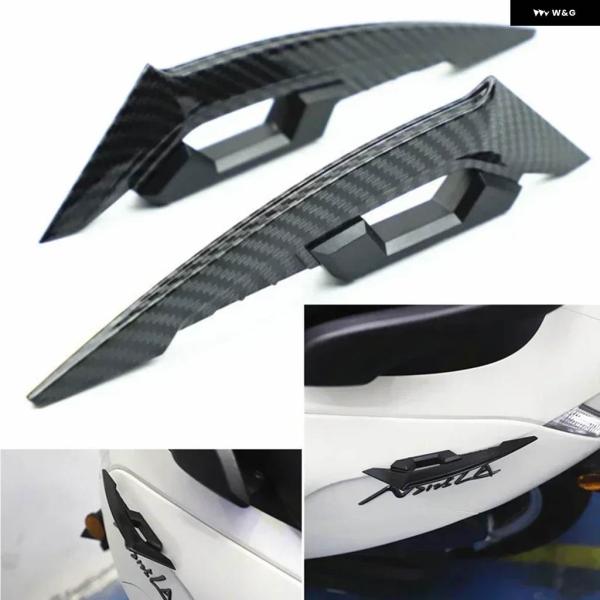 2PCS エアロダイナミック ウィングレット オートバイ フロントサイドスポイラー 固定ウィングセット 250SR ストリームライニング オートバイ アクセサリー カスタム パーツ アクセサリーProtective parts:OtherH...